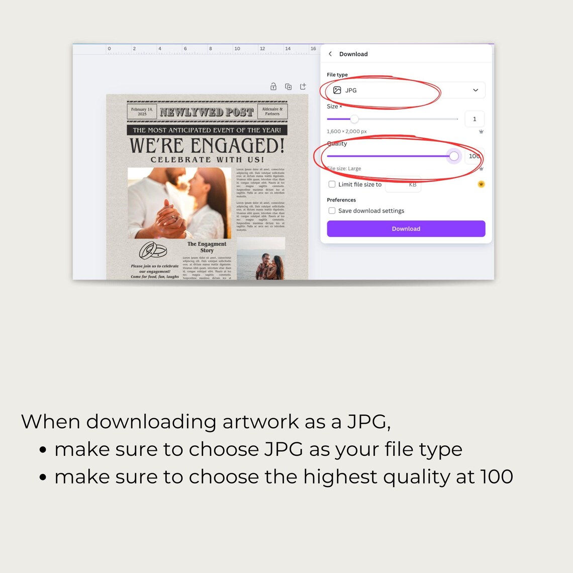 Newspaper Engagement Invitation Template, Customizable Canva Newspaper ...