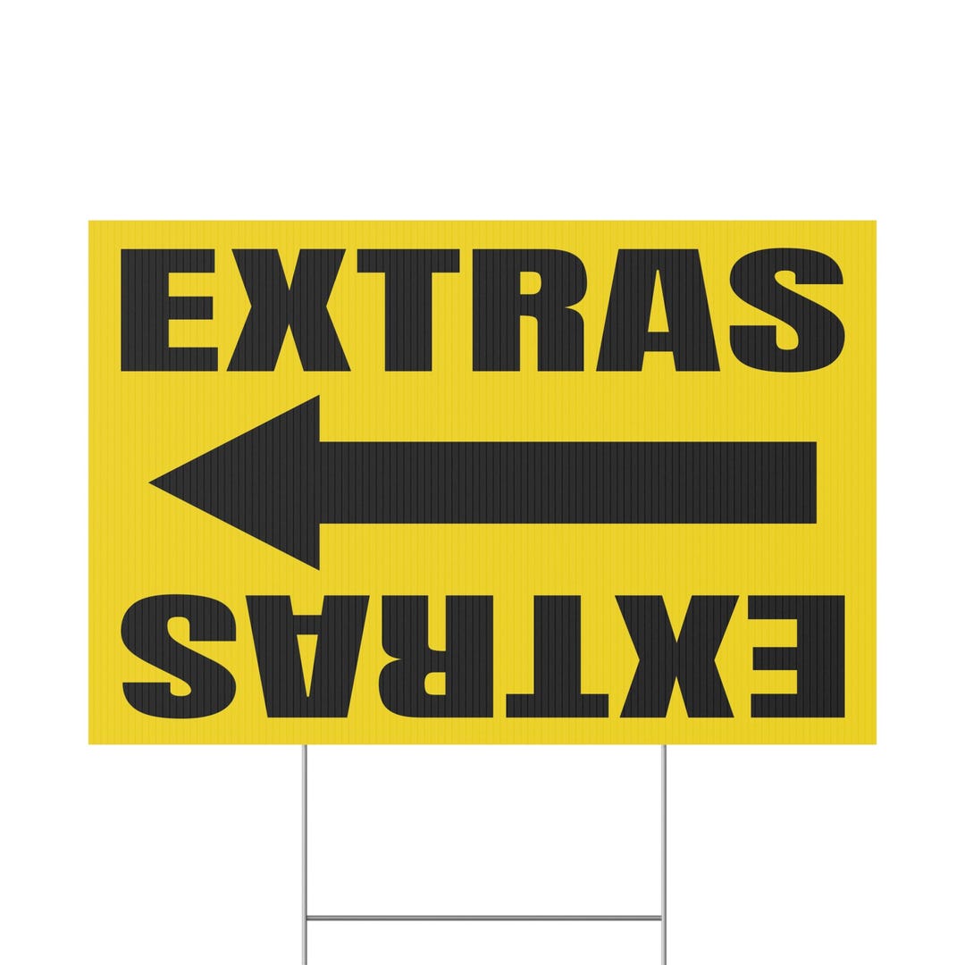 Bi-directional EXTRAS Film Production Sign - Etsy
