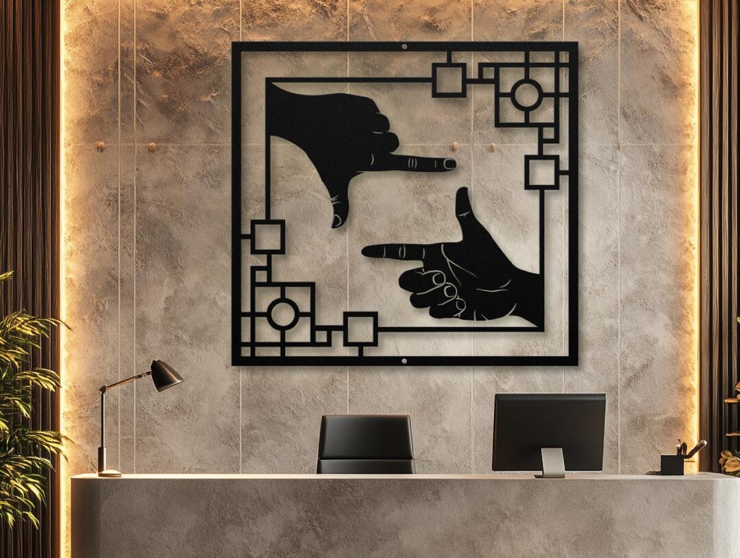 Filmmaker Hands Frame Gesture Metal Wall Art, Custom Filmmaker Decor ...