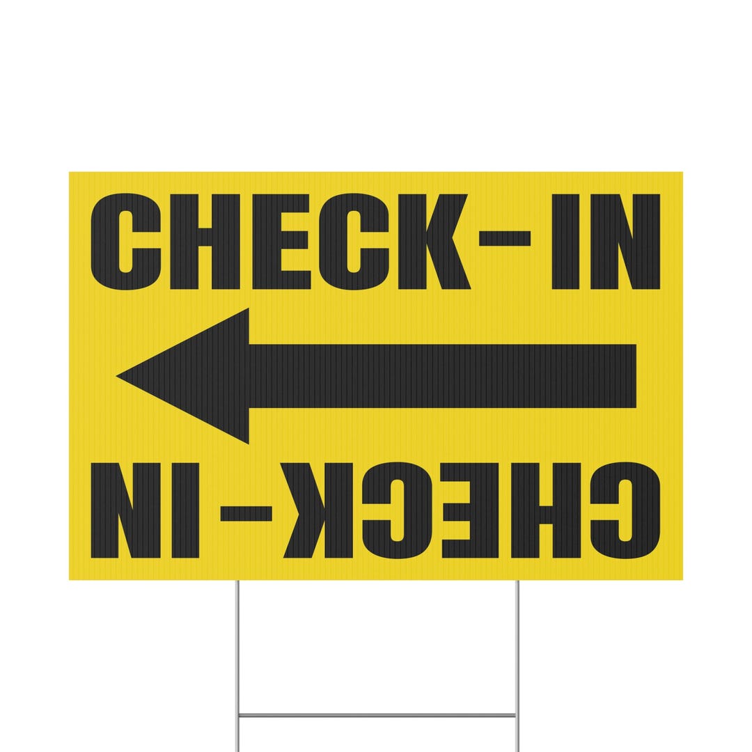 Bi-directional CHECK-IN Film Production Sign - Etsy