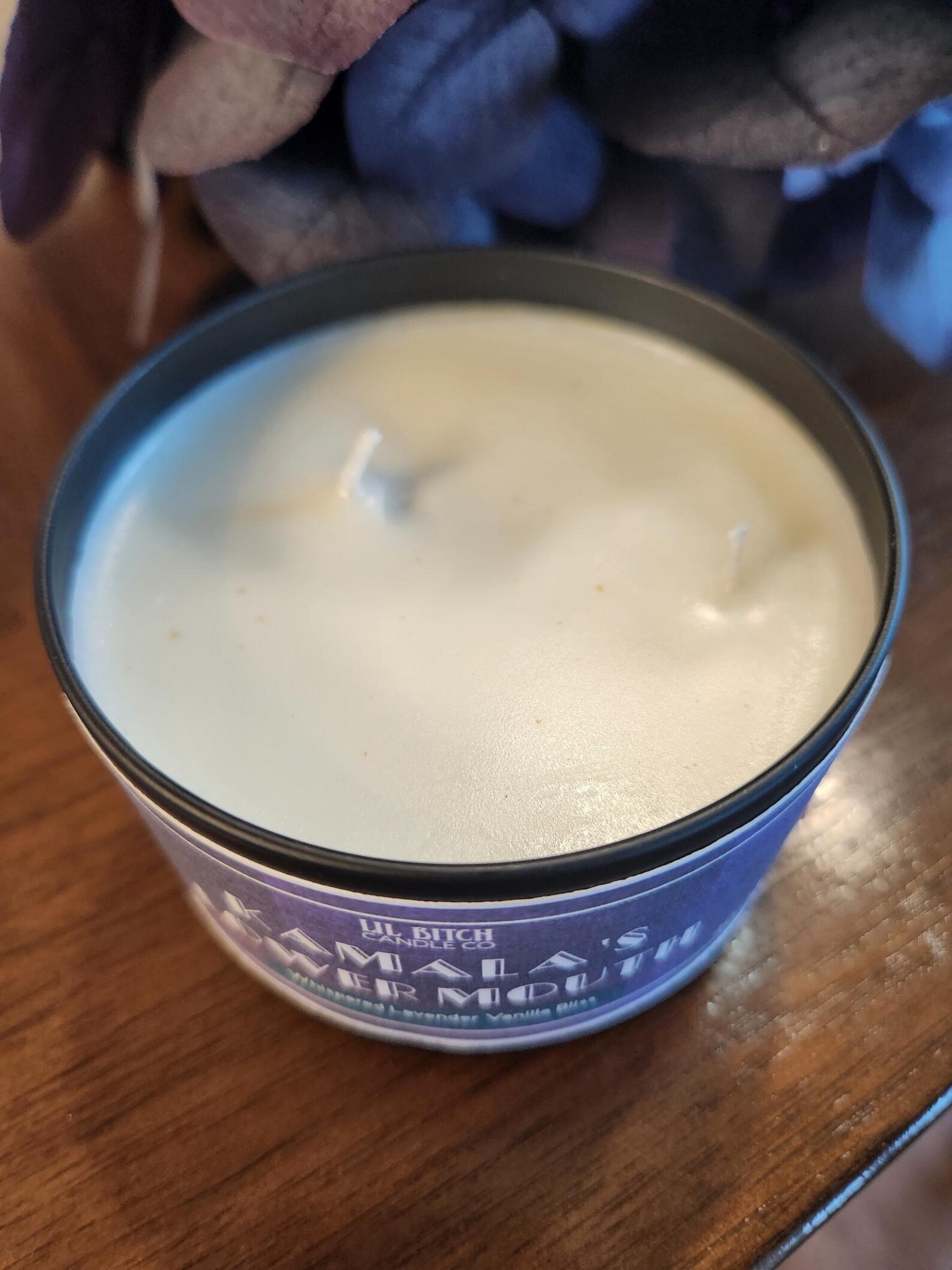 Kamala's Lower Mouth Candle Lavender & Vanilla Scent, Relaxing Handmade ...
