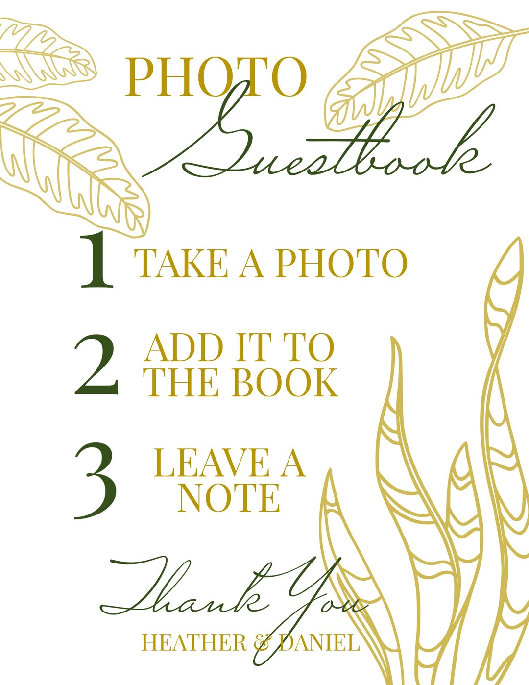 Printable Wedding Sign, Photobook, Photo Guestbook Sign, Modern Wedding ...