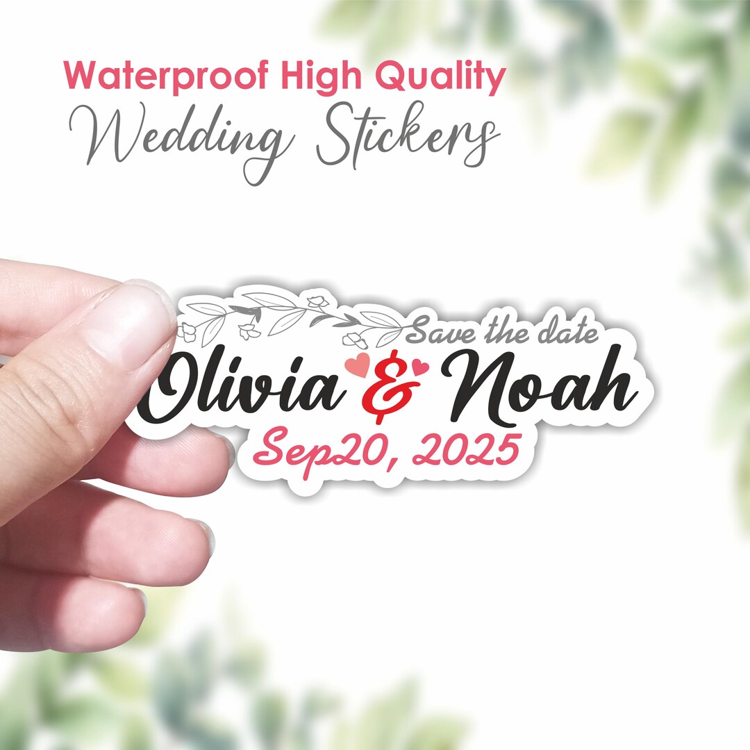 Personalized Wedding Name Sticker | Save the Date Stickers | Bride ...