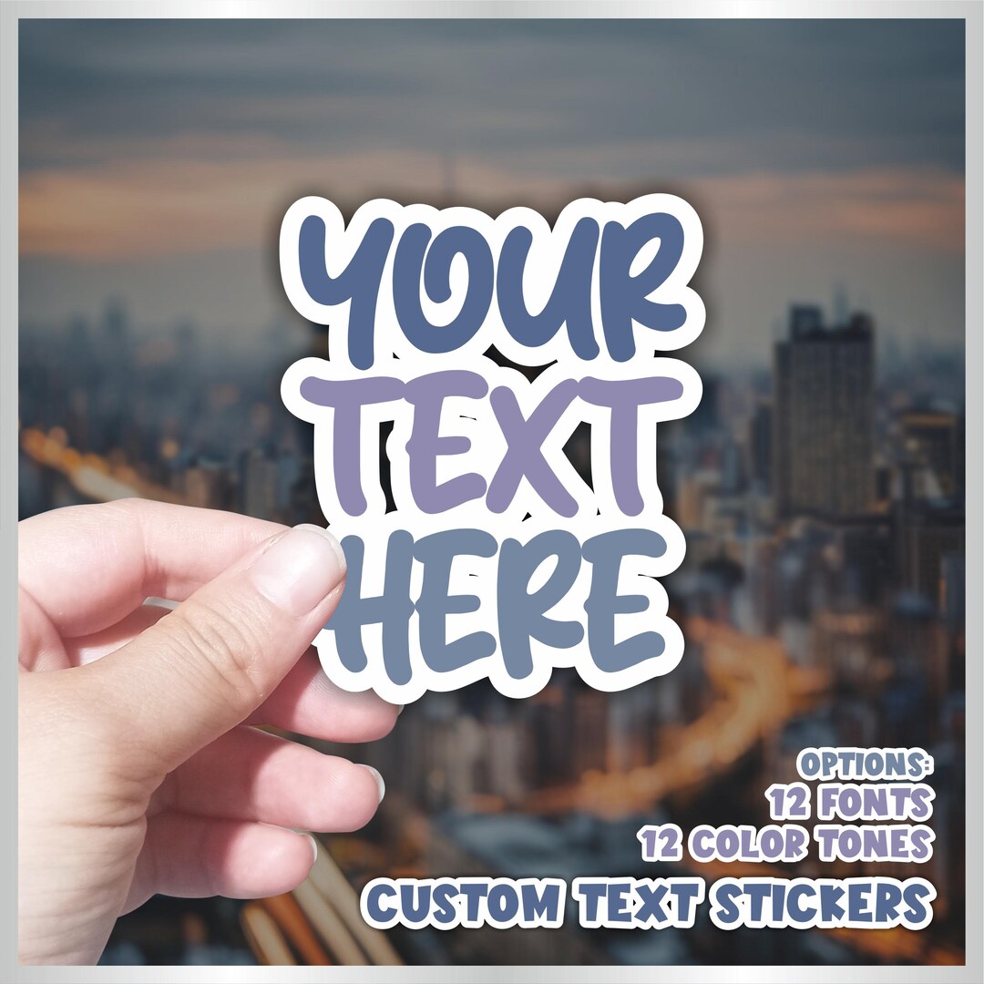Custom Text Sticker | Custom Sticker| Water Bottle Stickers | Sticker ...