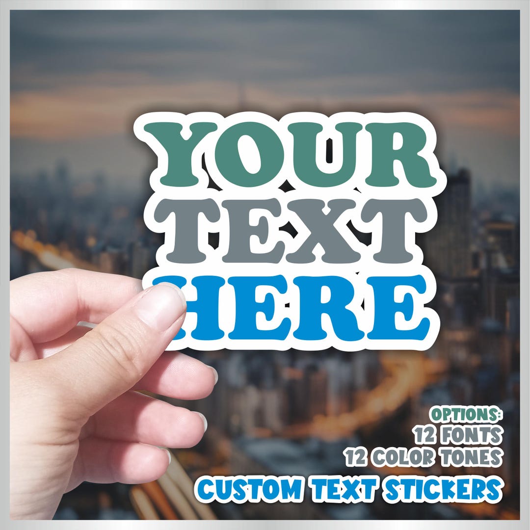 Personalized Text Stickers - Custom Sticker | Sticker Pack ...