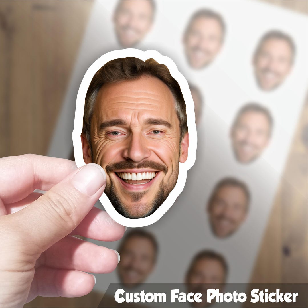 Personalized Face Stickers – Custom Face Sticker – Custom Photo ...
