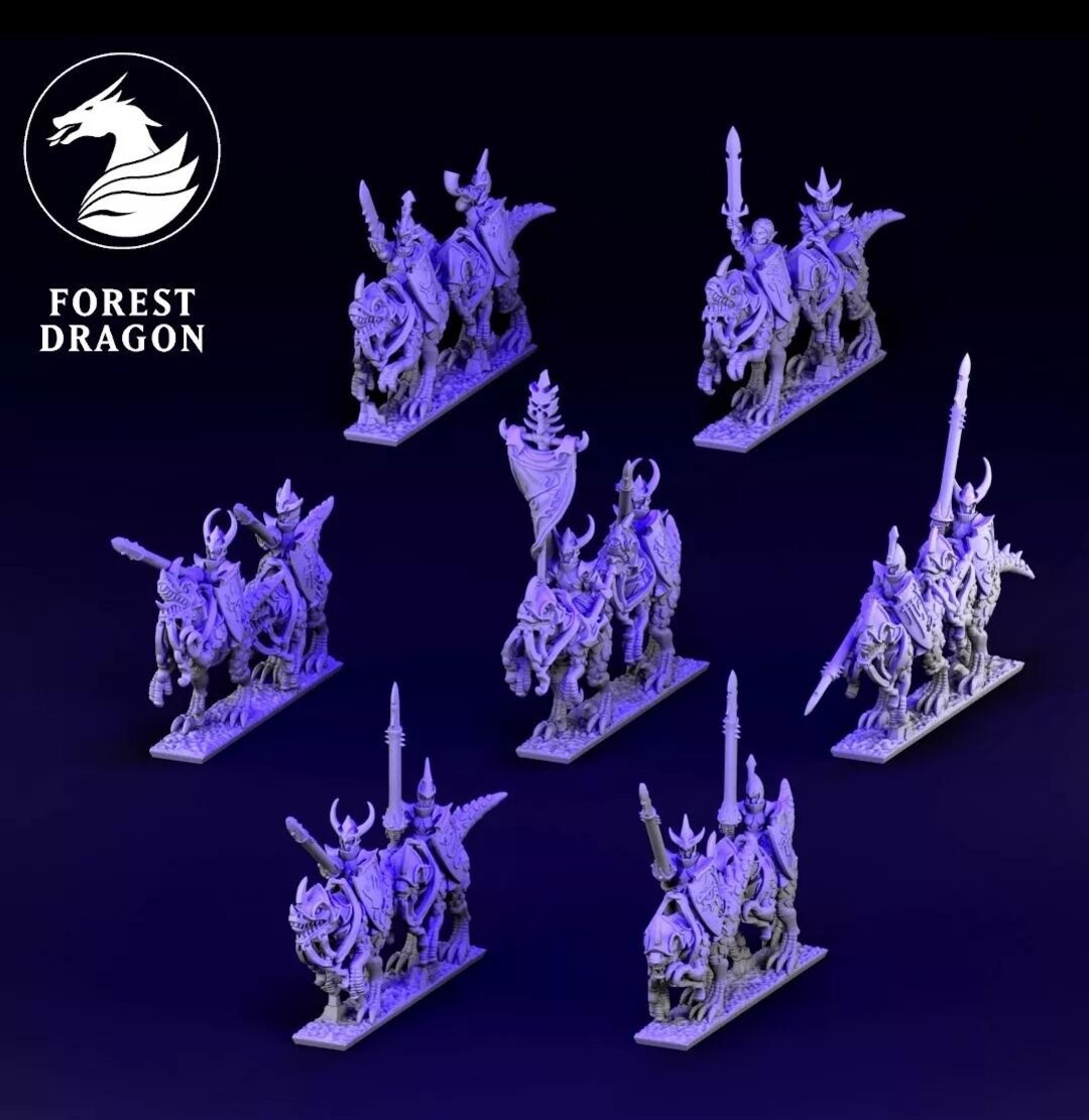 Dire Elves Heavy Cavalry (forest Dragon) 10mm/15mm/20mm/28mm - Etsy