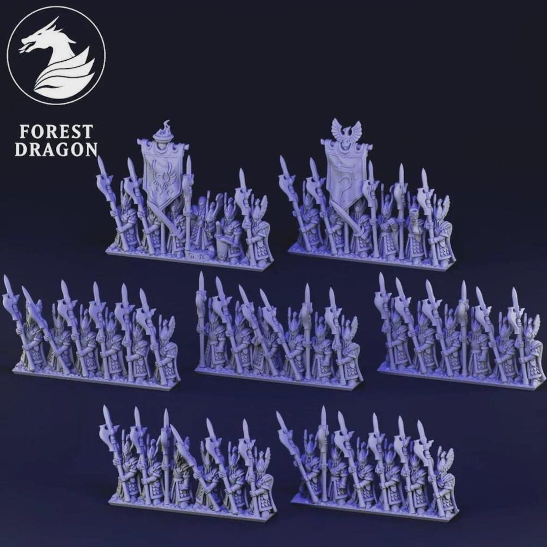 Aetherion Halberdiers (forest Dragon) 10mm/15mm/20mm/28mm - Etsy