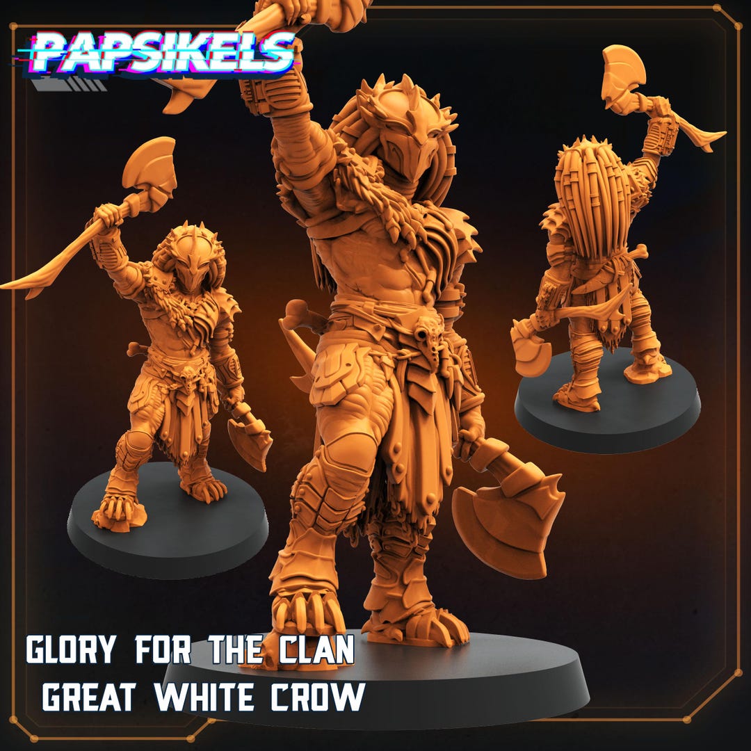 White Crow Clan Skull Hunters (papsikels Miniatures) 28mm/32mm/54mm ...