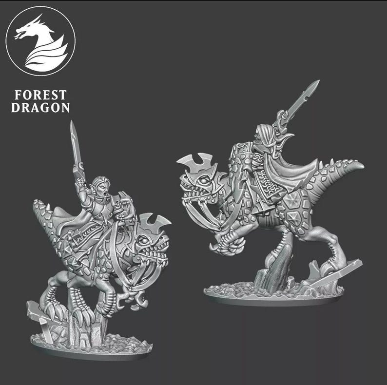Dire Elves Characters (forest Dragon) 10mm/15mm/20mm/28mm - Etsy