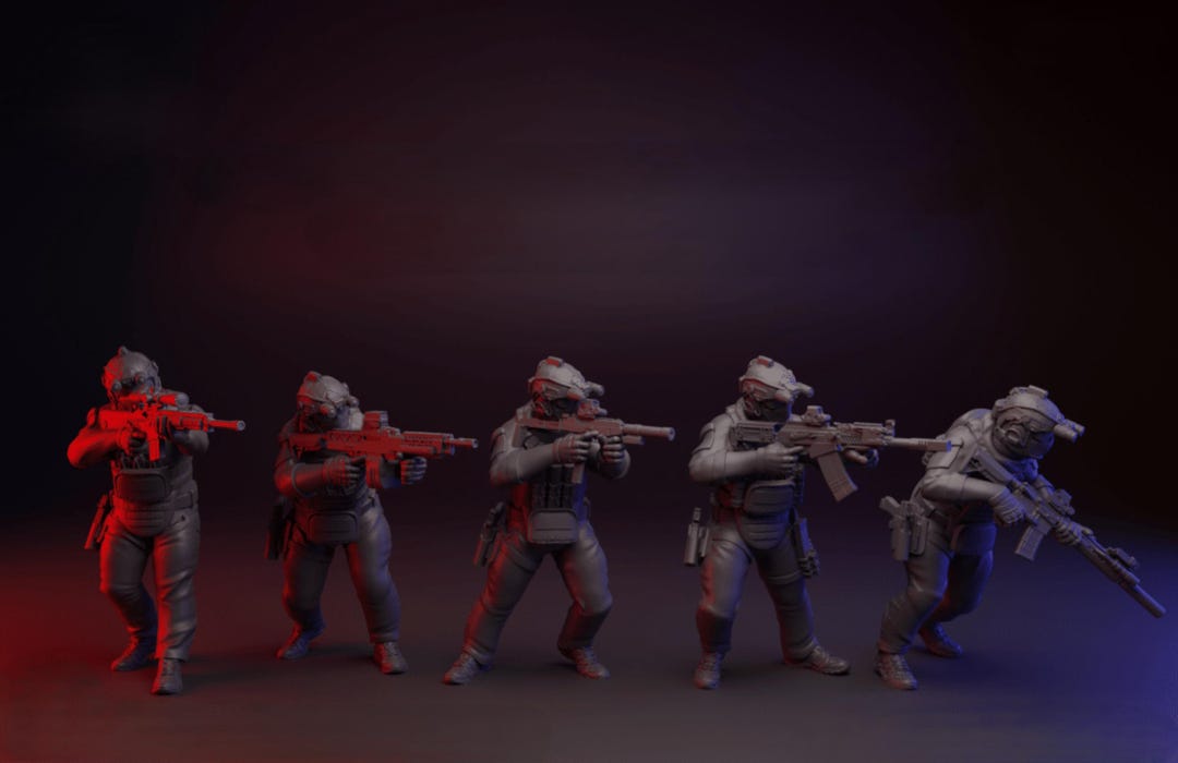 High Risk PMC Operators (turnbase Miniatures) 28mm/32mm/54mm/75mm - Etsy