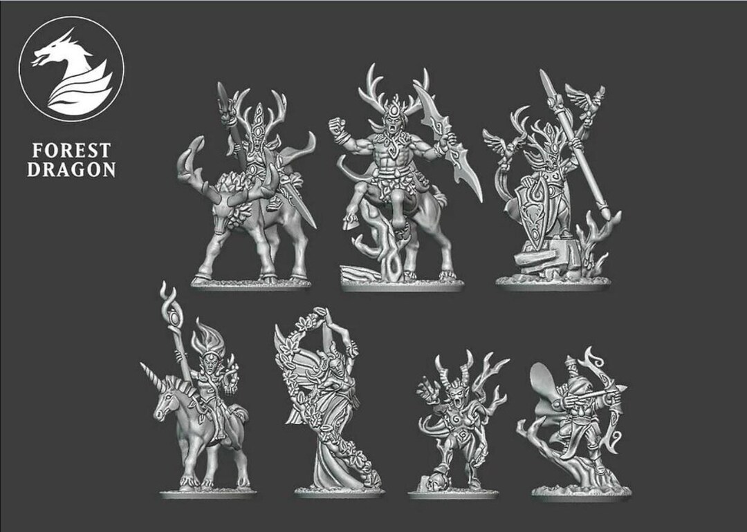 Wyrdwood Stalker Character Pack B (forest Dragon) 10mm/15mm/20mm/28mm ...