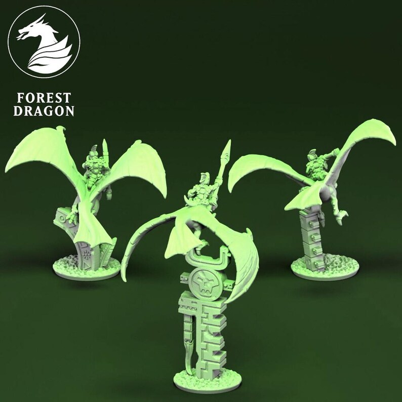 Reptilian Winged Beasts (forest Dragon) 10mm/15mm/20mm/28mm - Etsy