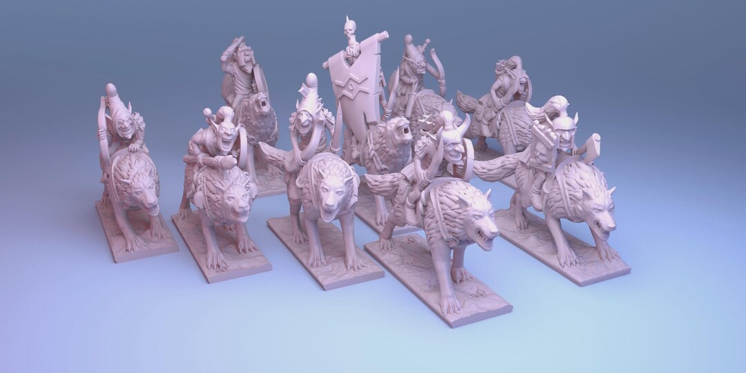 Goblin Cavalry (green Skin Miniatures) 10mm - Etsy