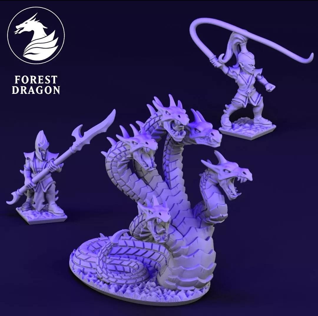 Dire Elves Hydra (forest Dragon) 10mm/15mm/20mm/28mm - Etsy