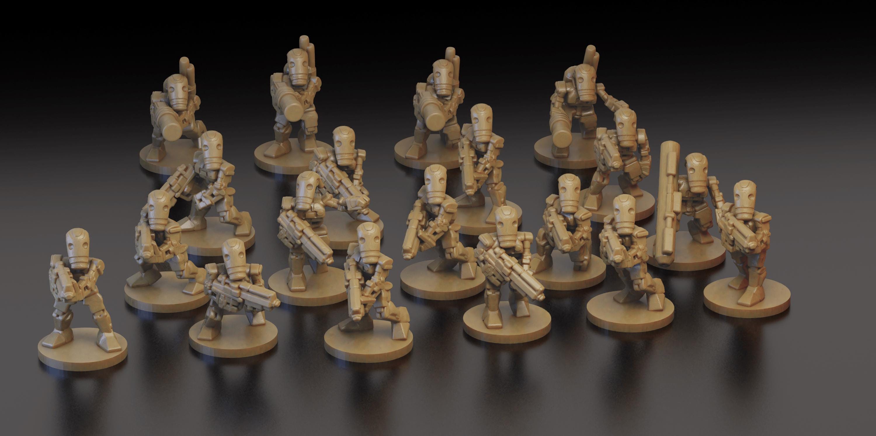 Confederate B1 Battle Droids (wake's Emporium) 6mm/8mm/10mm/15mm/20mm ...