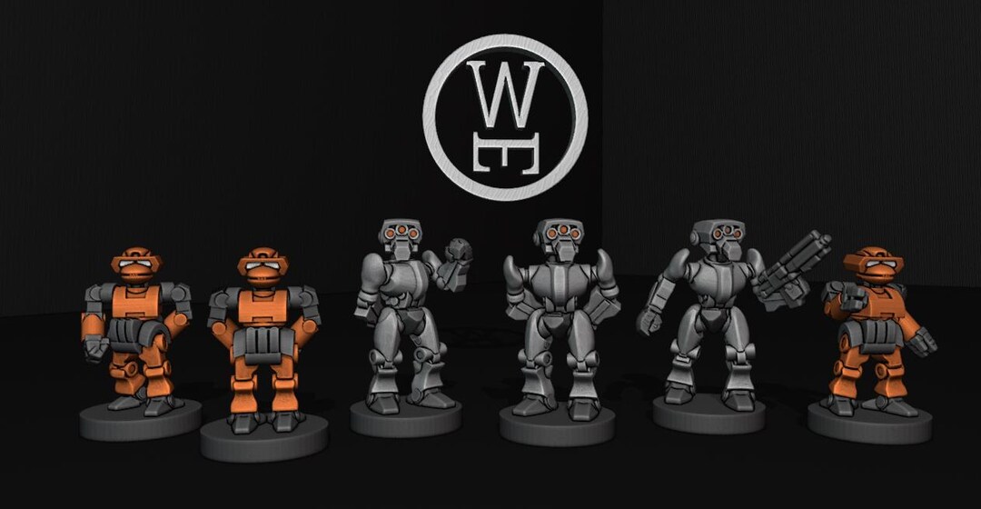 Confederate Commander Droids (wake's Emporium) 6mm/8mm/10mm/15mm/20mm ...
