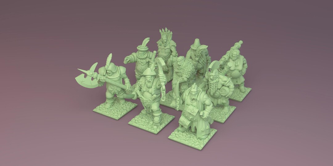 Orc Ogre Mercenaries (green Skin Miniatures) 10mm - Etsy