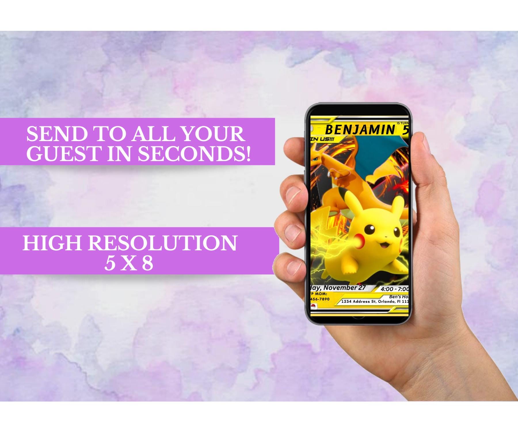 Cartoon Game Character Card Birthday Invitation Template, Game Card ...