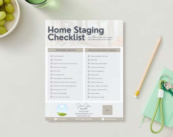 Home Staging Checklist - Etsy