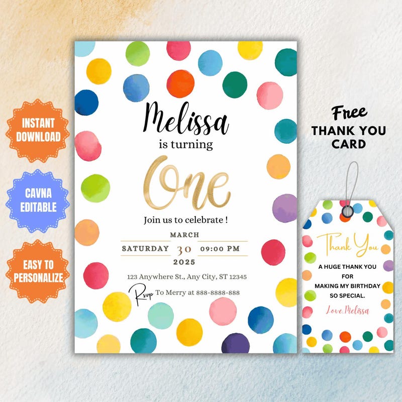 Polka Dot Invites - Etsy