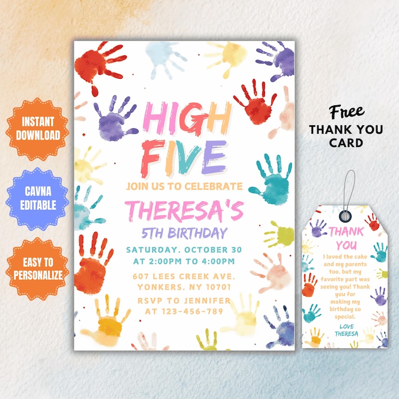 High Five Birthday - Etsy