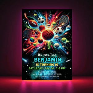 Editable All-star Sports Invitation Template (digital Download) - Etsy