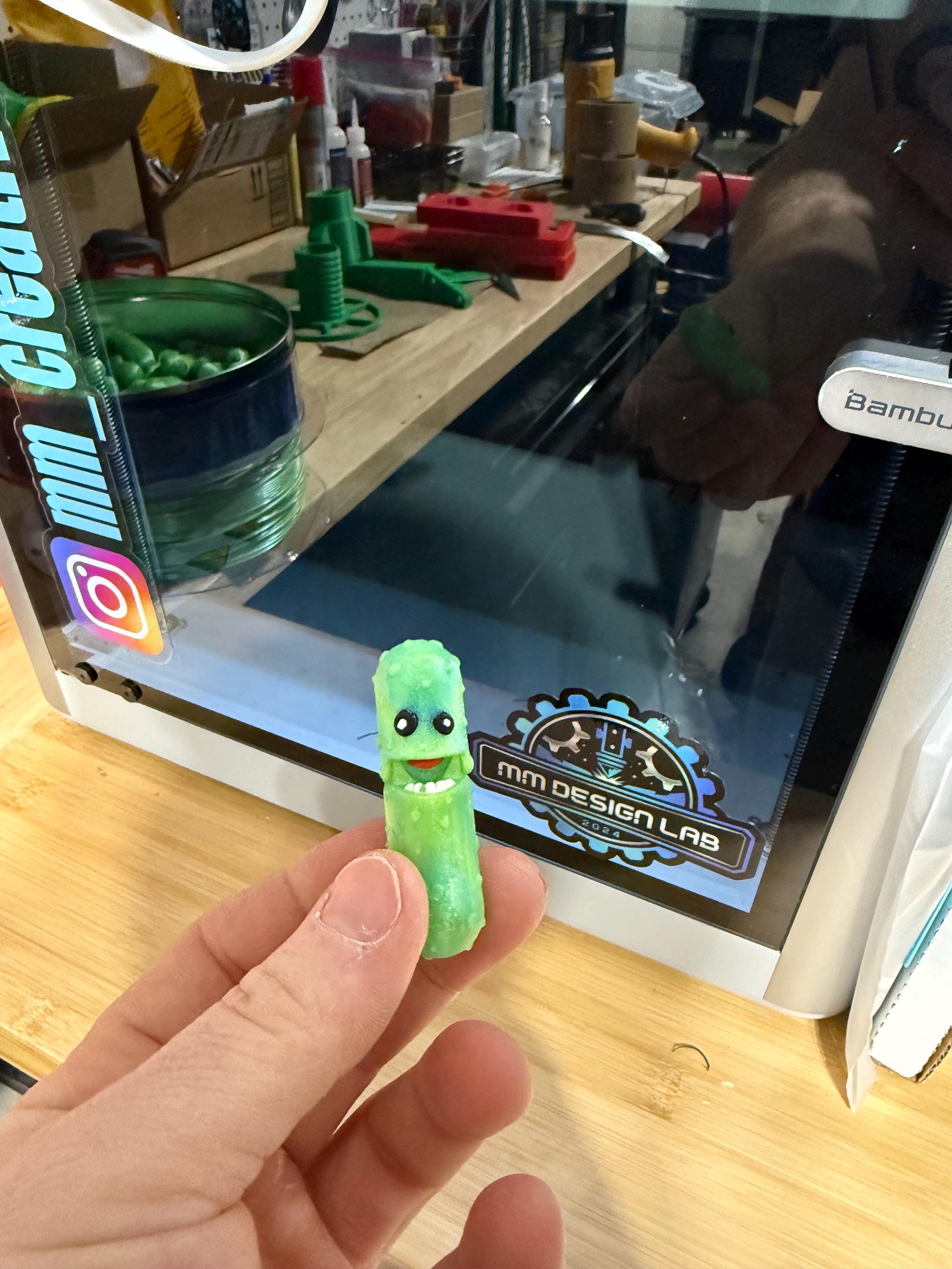 3D Printed Pickle Keychain Fidget Toy: Collectible Tickle Pickles With ...