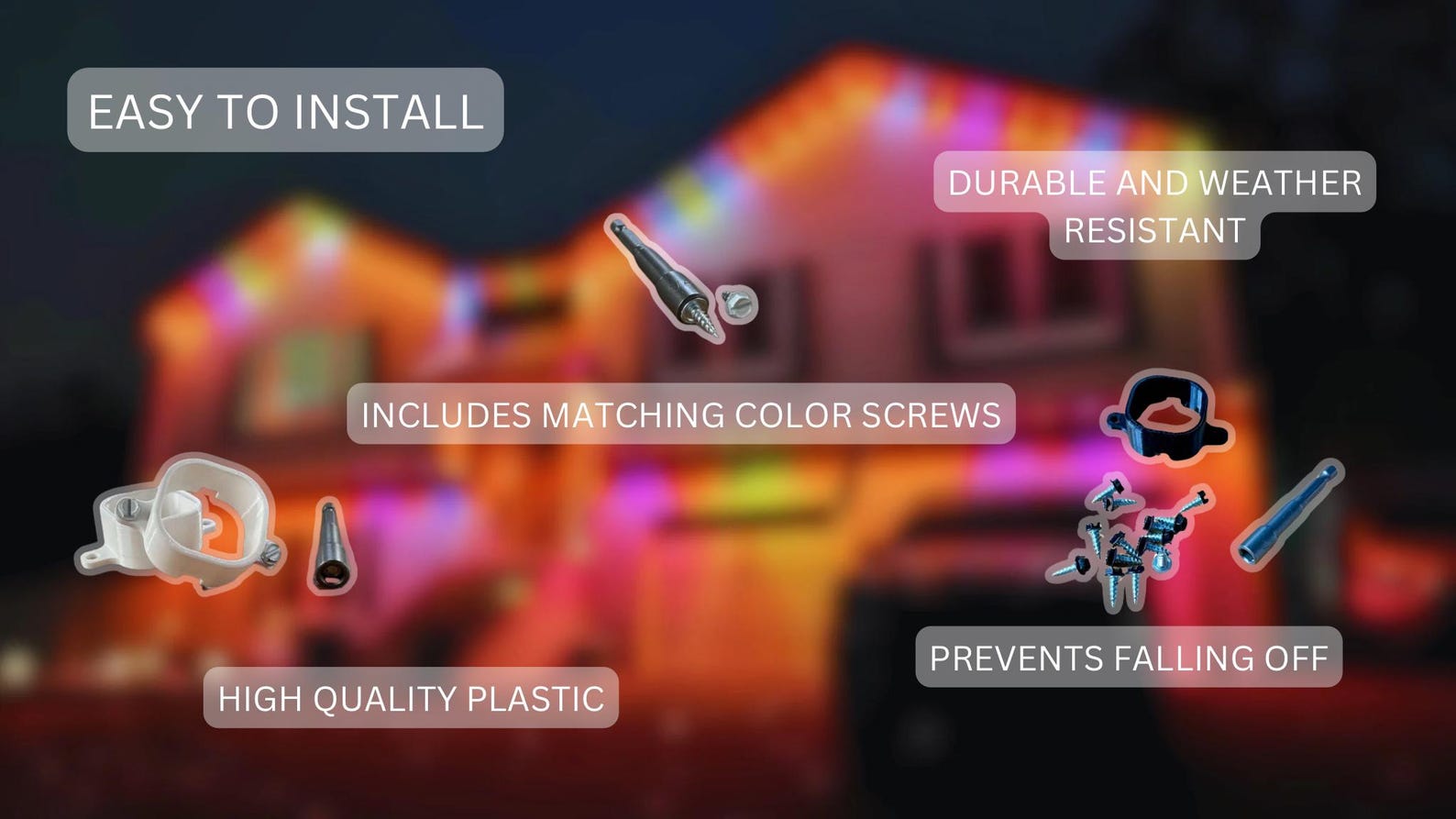 Govee PRO Permanent Outdoor Lights (H706) Mount Bracket Clips ...