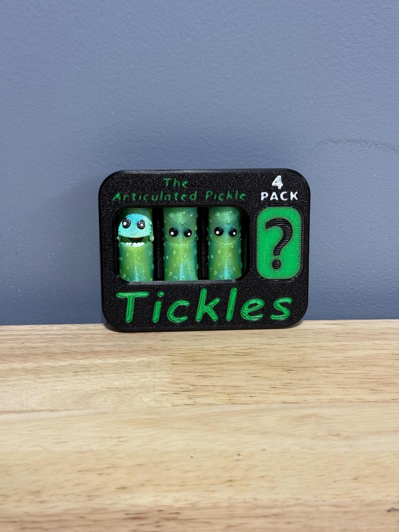 3D Printed Pickle Keychain Fidget Toy: Collectible Tickle Pickles With ...