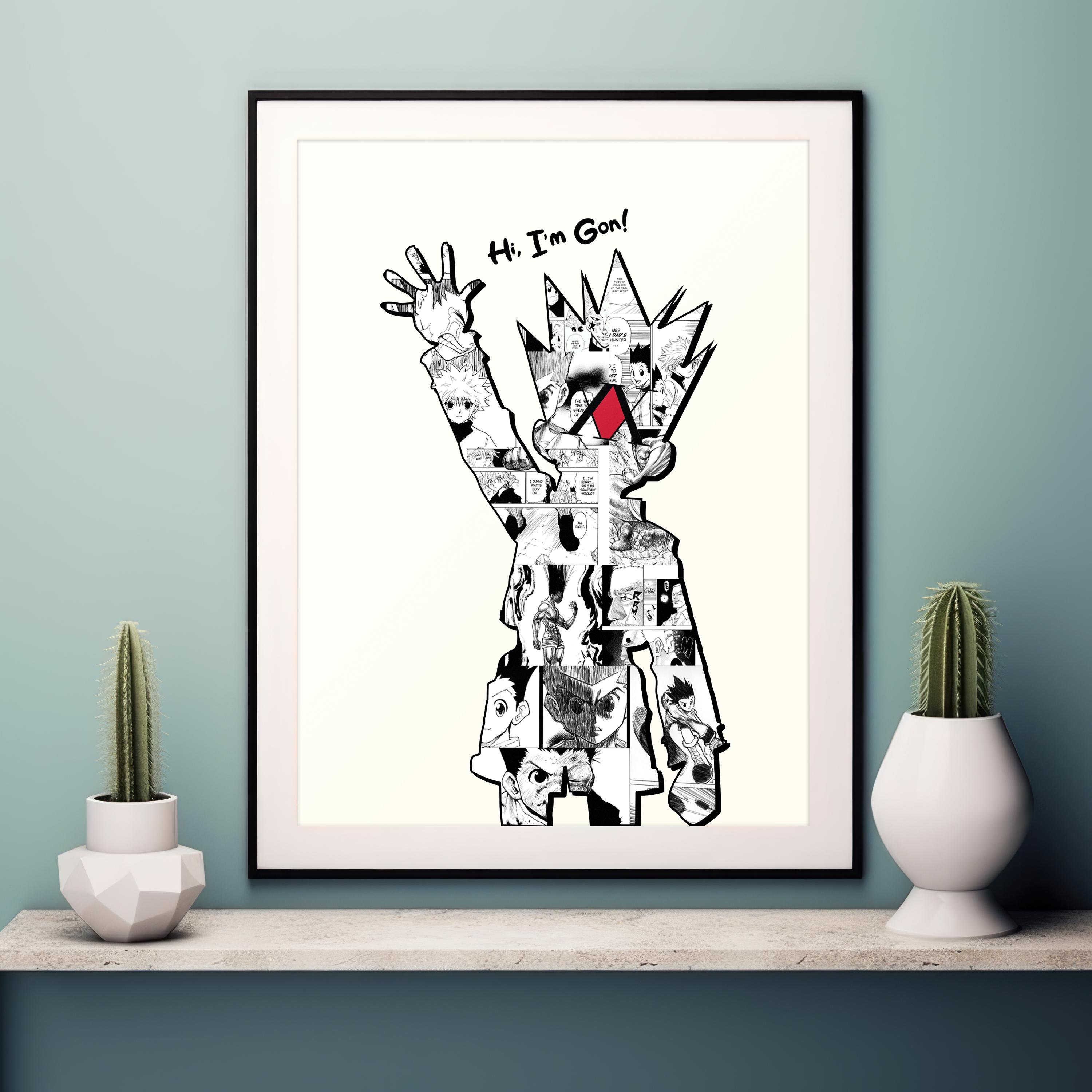 Hunter X Hunter Gon Minimalistic Anime Wall Art, Custom Hxh Poster ...