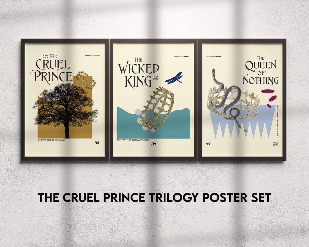 The Cruel Prince Trilogy Poster Set Custom Minimalistic Book Prints - Etsy
