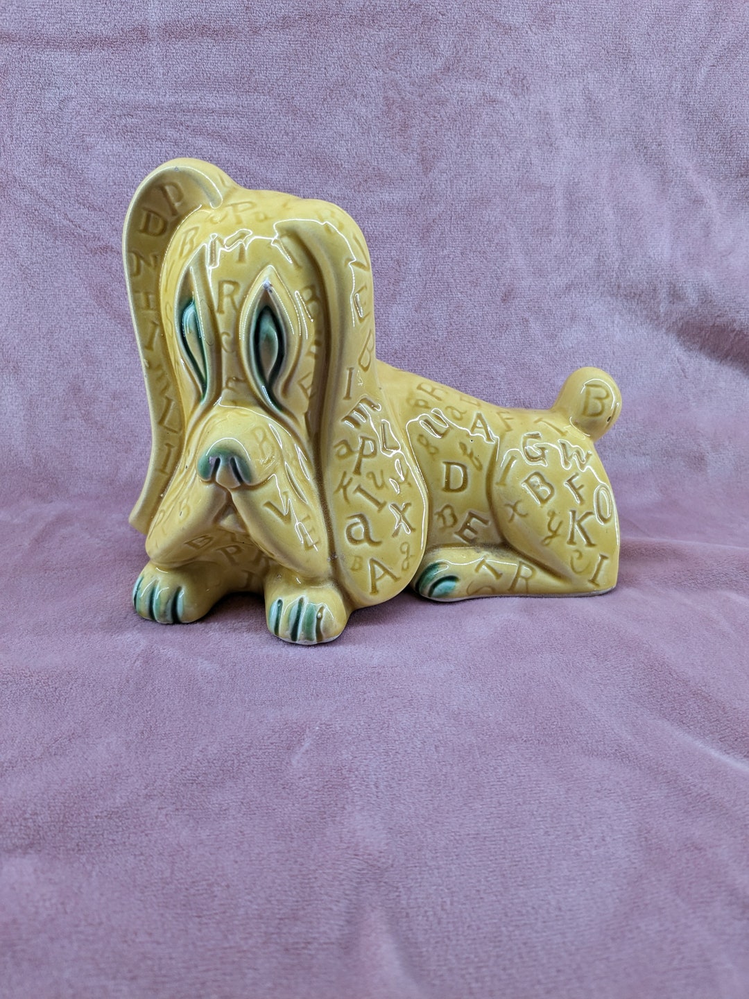 Vintage Japan Ceramic Dog Piggy Bank - Etsy