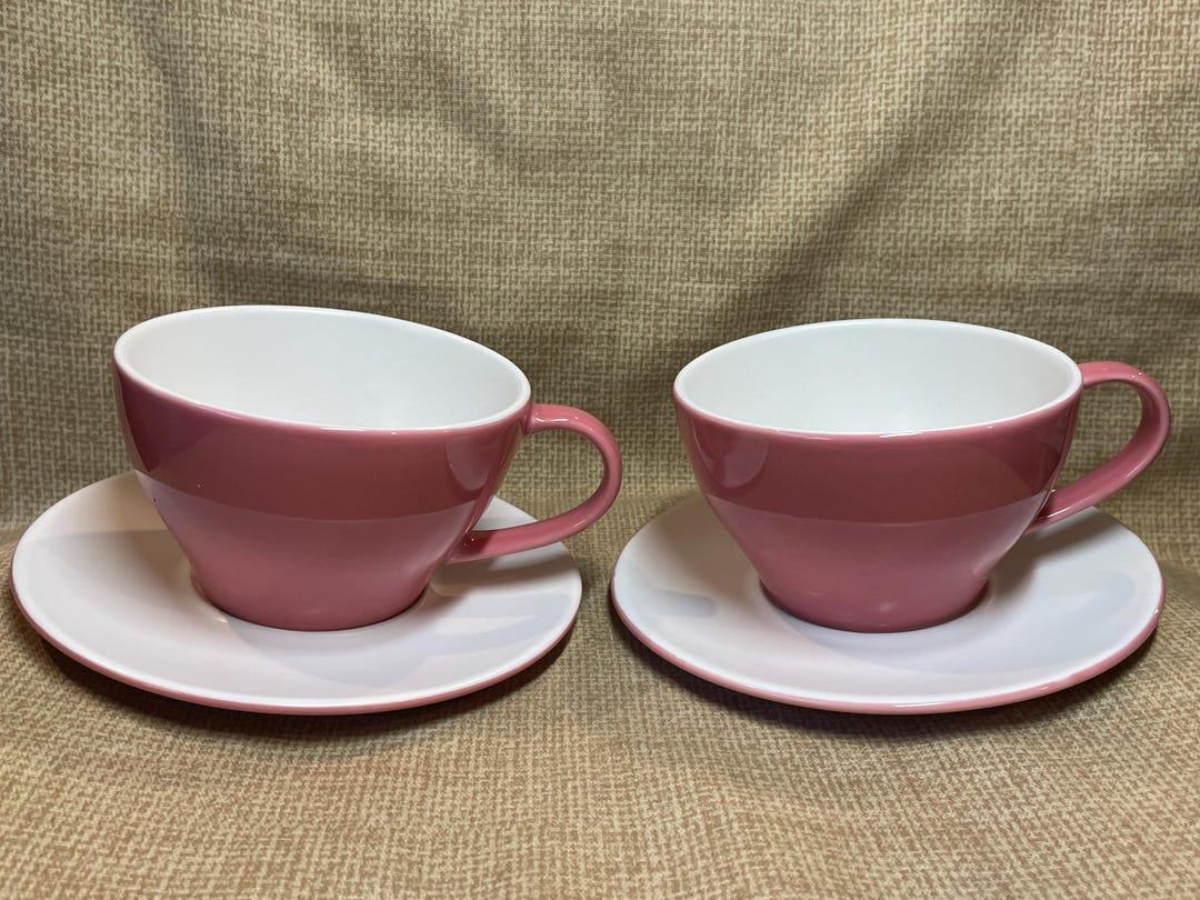 Vintage Starbucks Pink Heart Cup and Saucer Set/starbucks Cup and ...