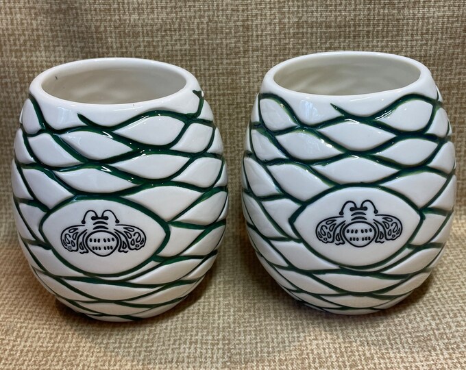 Patron Tequila Agave Mugs Set of 2/patron Mugs/barware Mugs/tequila ...