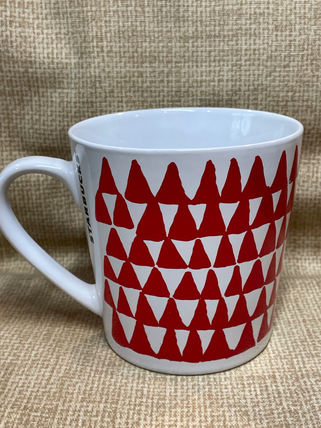 Vintage Starbucks Red Triangle Mug/14.2 Oz Mug/red Triangle Pattern ...