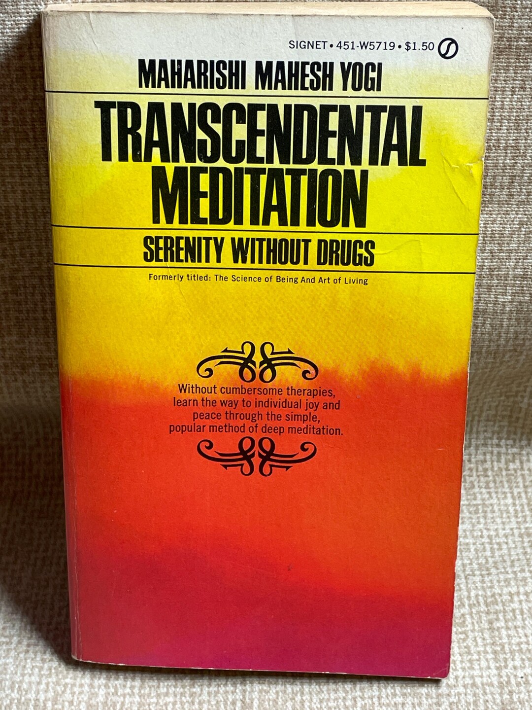 Vintage 1968 Paperback Transcendental Meditation Serenity Without Drugs ...