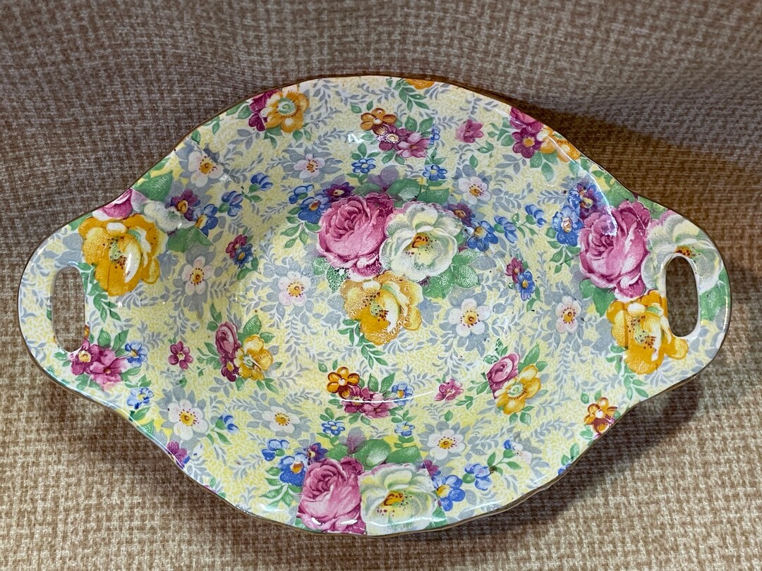 Vintage Lord Nelson Rose Time Chintz Trinket Dish/made in England ...
