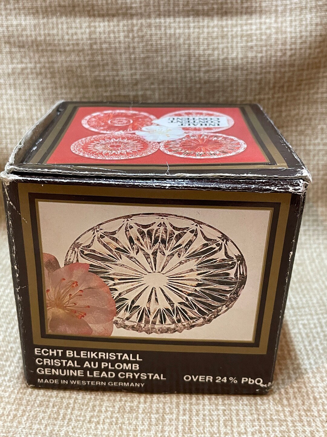 Vintage Echt Bleikristall West German Lead Crystal Coasters Set of 6 in ...