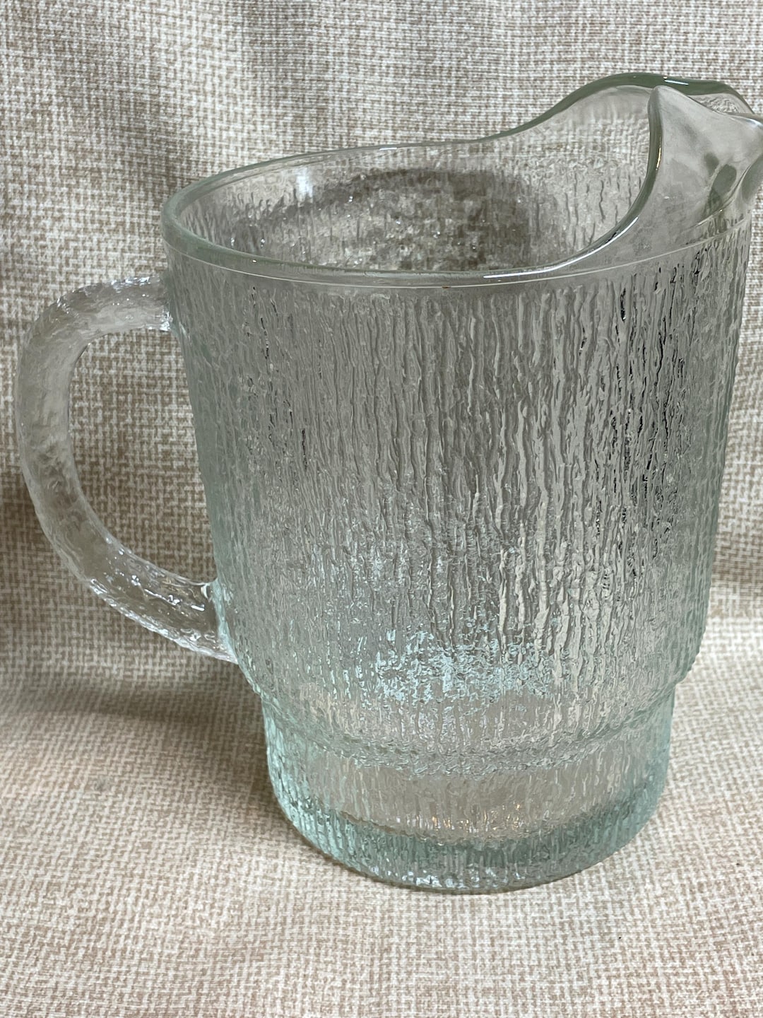 Vintage 60's Indiana Glass Crystal Ice Pitcher/serving Pitcher/clear ...