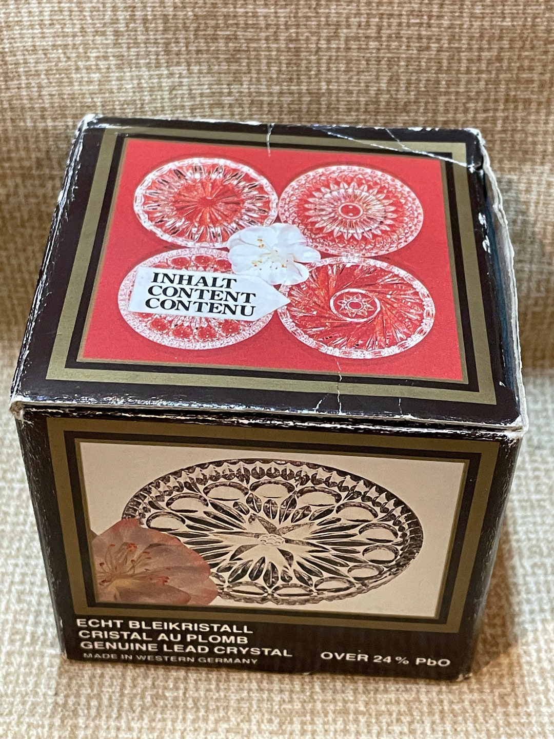 Vintage Echt Bleikristall West German Lead Crystal Coasters Set of 6 in ...