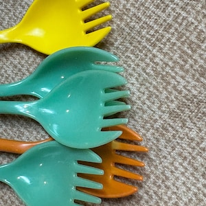 Vintage Tupperware Fork O Spoon Set of 5/long Spoons/tupperware/drink ...