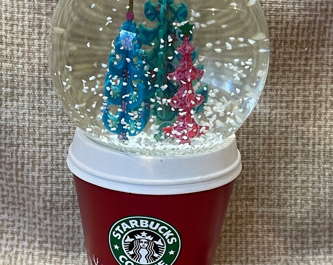 Vintage RARE Starbucks Christmas Snow Globe/christmas Starbucks/snow ...