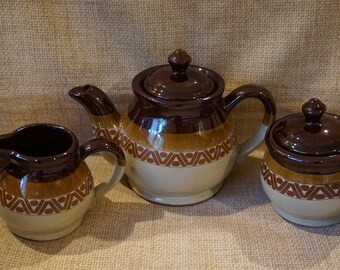 Stoneware Tea Set - Etsy