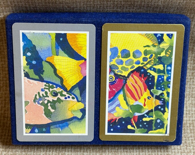 Vintage 1970's Tropical Fish Playing Cards Double Deck Set/reef Fish ...