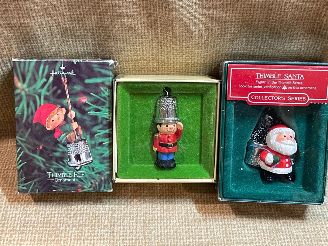 Vintage Hallmark Keepsakes Thimble Series Ornaments/80's Hallmark ...