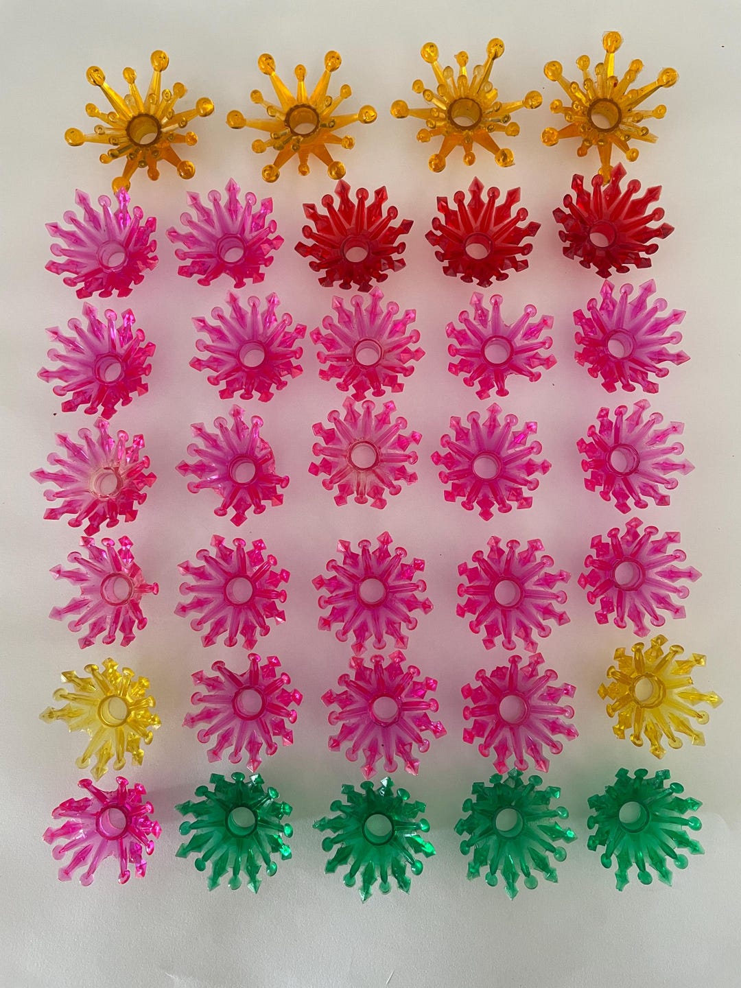 Vintage MCM Christmas Plastic Flower Light Reflectors/multi Colored ...