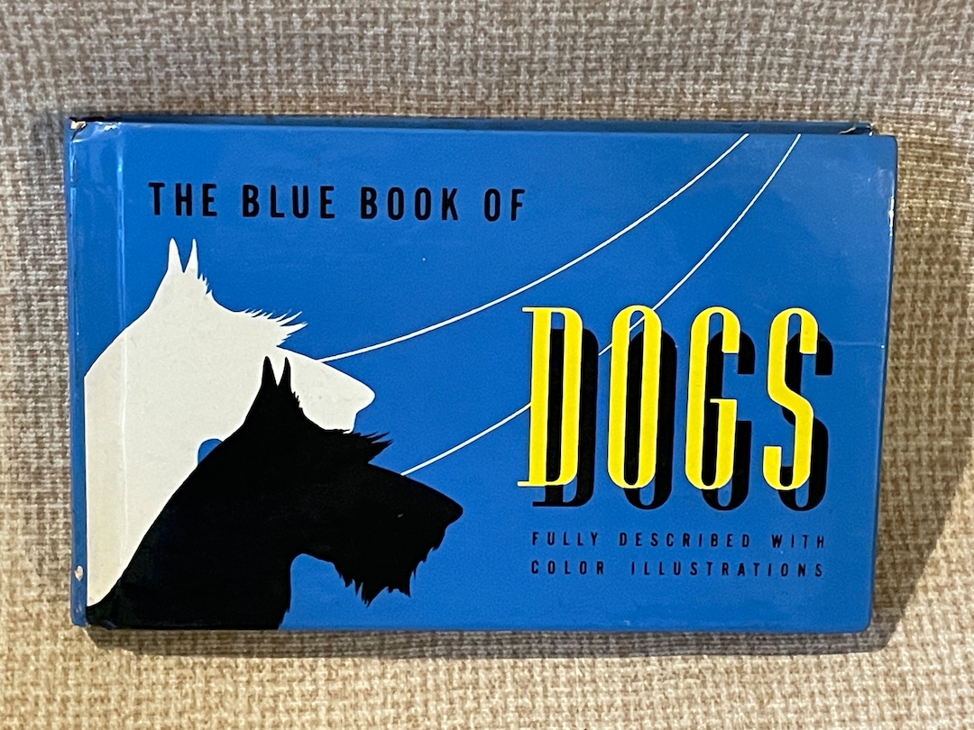 Vintage 1938 the Blue Book of Dogs/color Illustrations/dog Book/dog ...