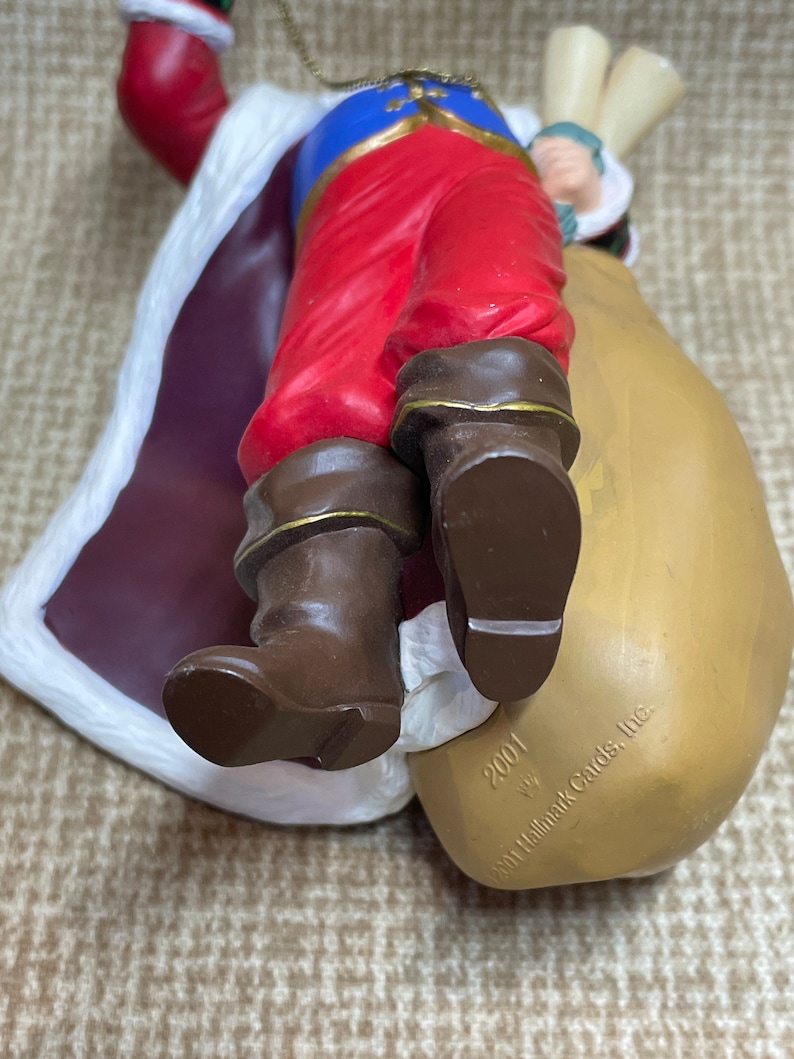 Vintage 2001 Hallmark Keepsake Santa Bag & Pocket Watch Ornament/santa ...