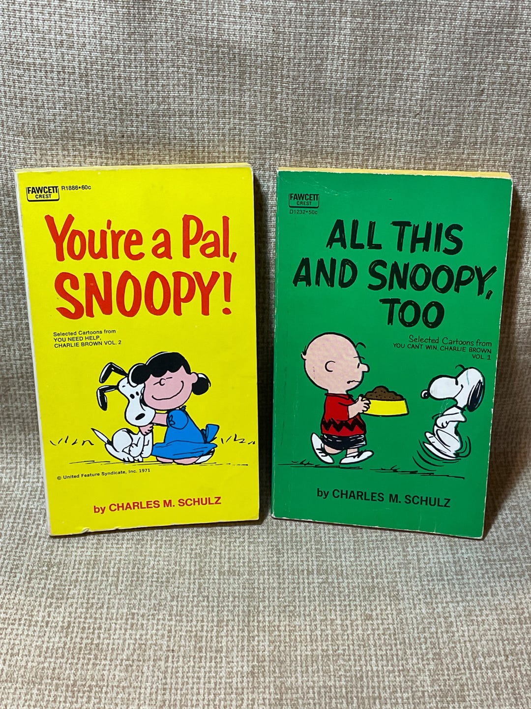 Vintage 60's-70's Snoopy Books Set of 2/all This and Snoopy Too/you're ...
